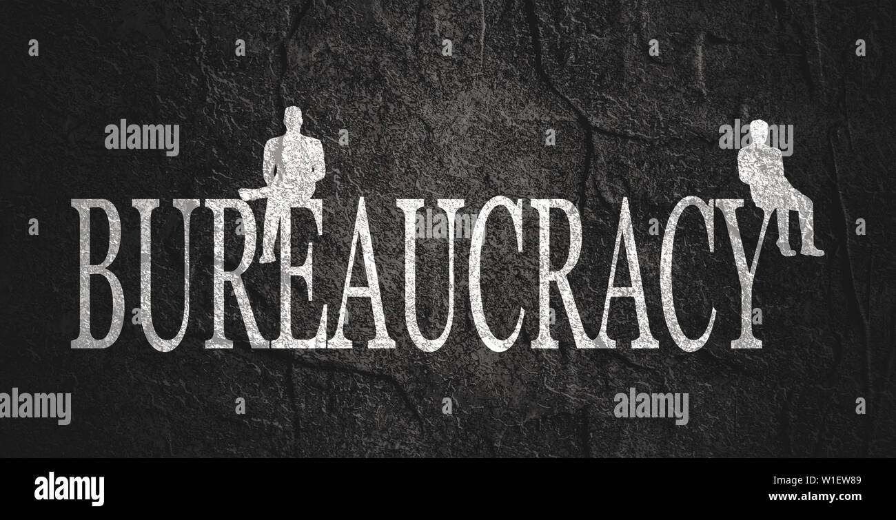 Bureaucracy concept illustration Stock Photo - Alamy
