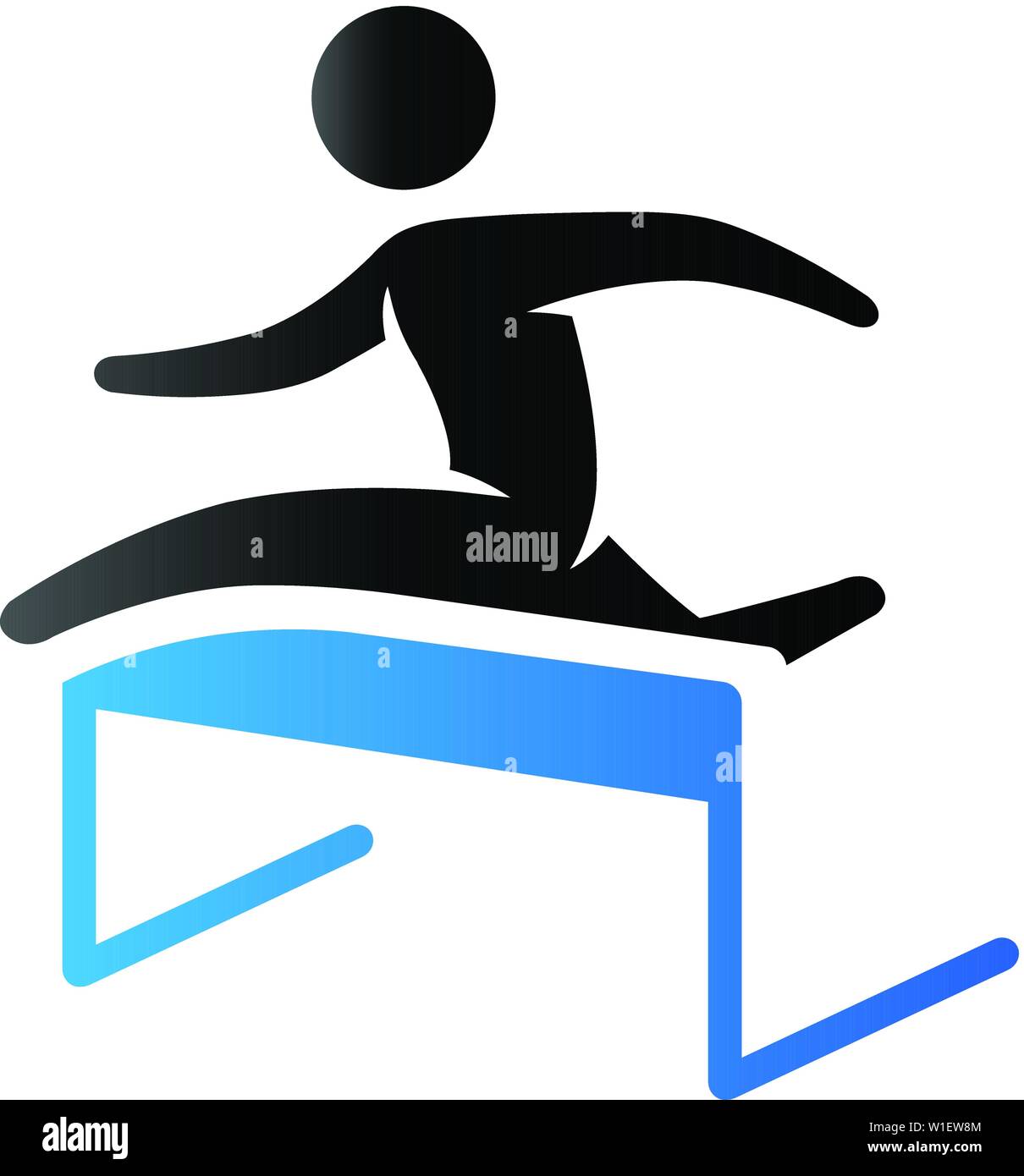 Hurdle run icon in duo tone color. Sport competition sprint Stock ...