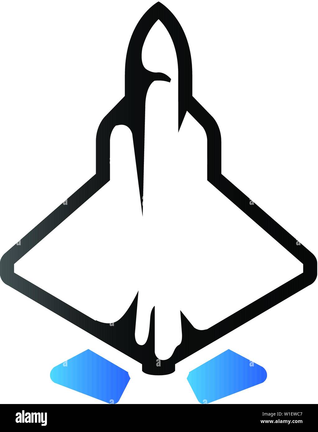 Supersonic fighter jet in sky Stock Vector Images - Alamy