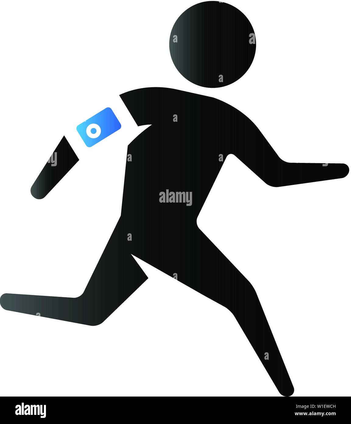 Running athlete icon in duo tone color. Marathon triathlon sport Stock ...