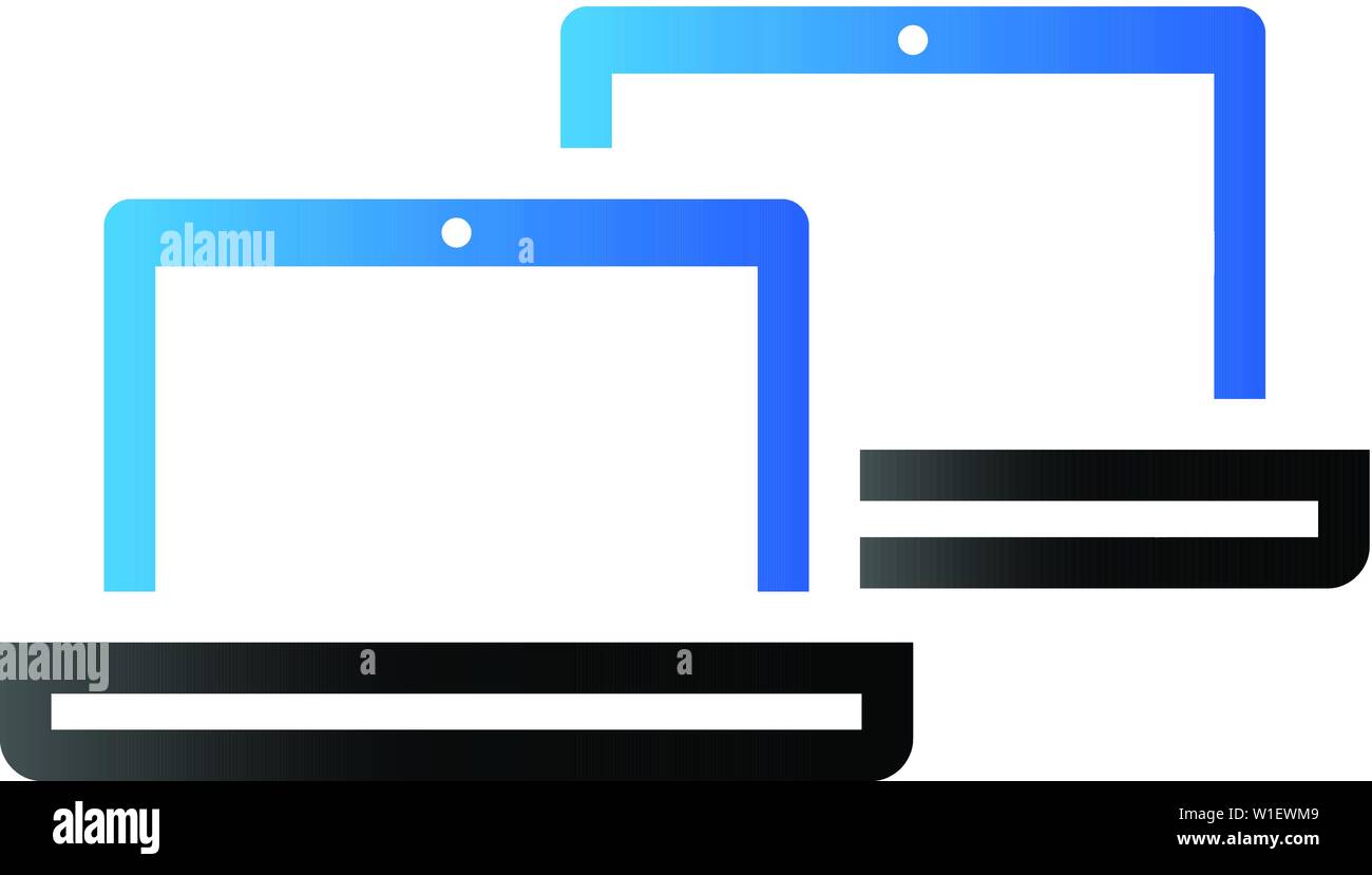 Laptops icon in duo tone color. Electronic computer Stock Vector Image ...