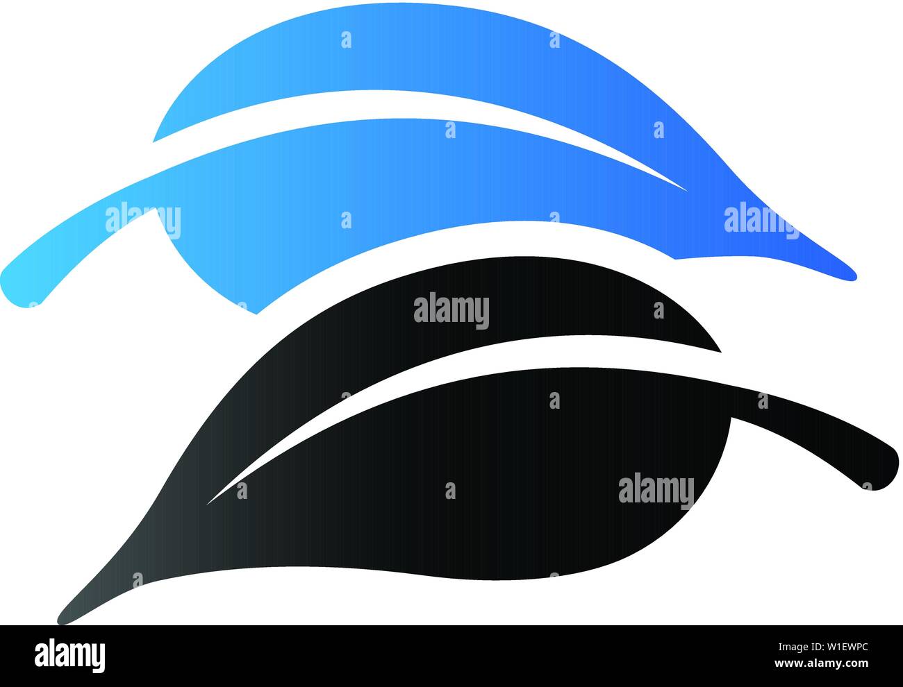 Two tone leaves Stock Vector Images - Alamy