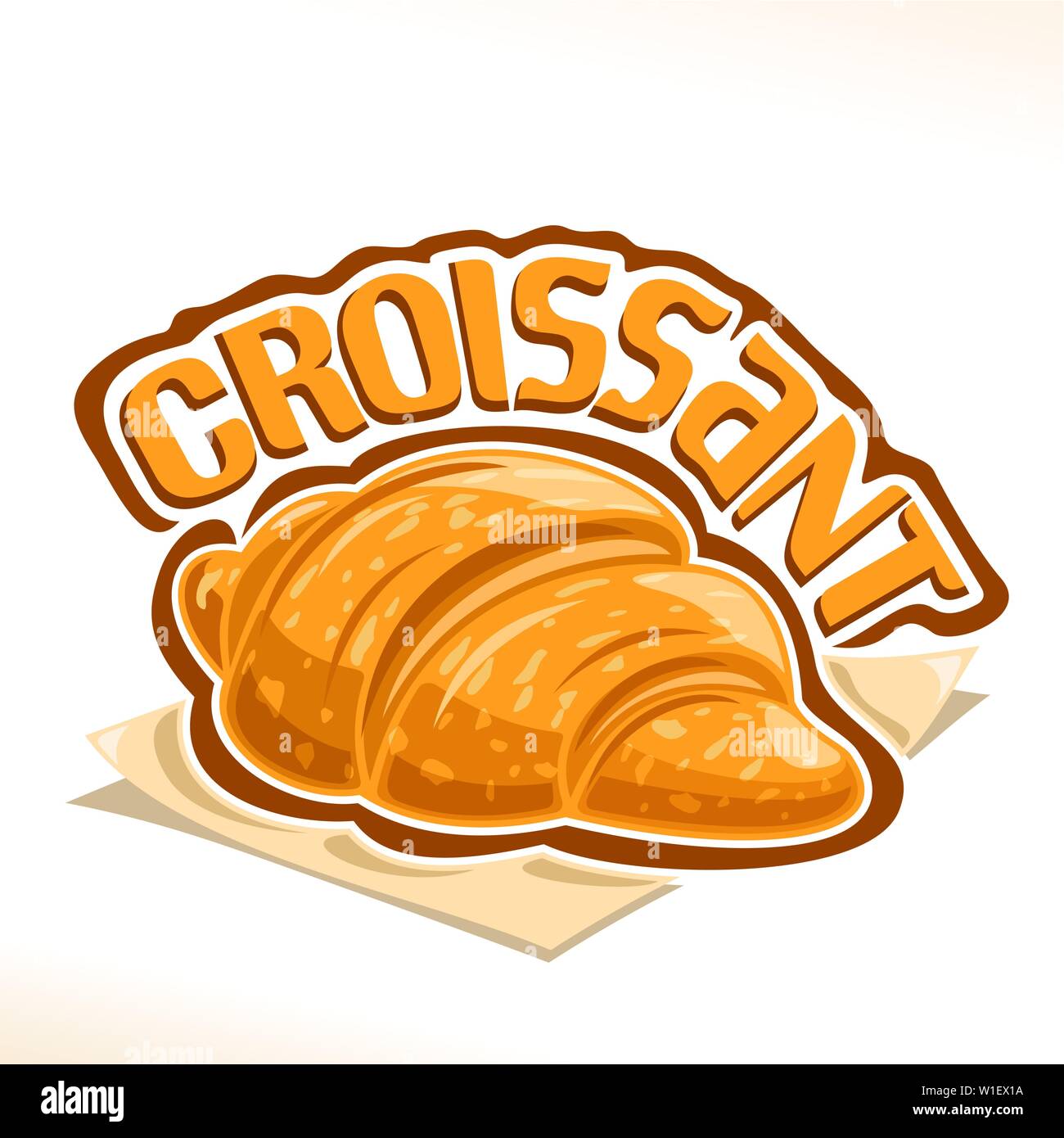 French croissant vector hi-res stock photography and images - Alamy