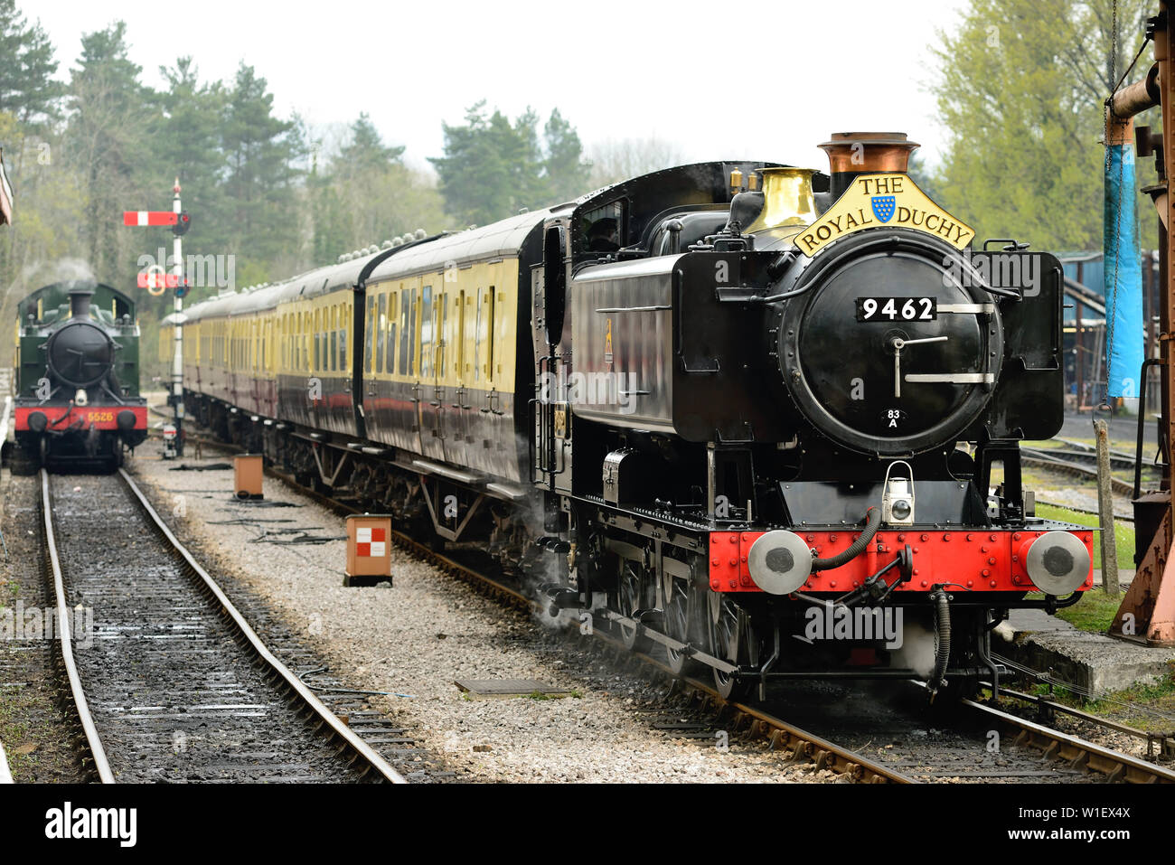 GWR Class 9400 pannier tank No 9466 at Buckfastleigh during the South ...