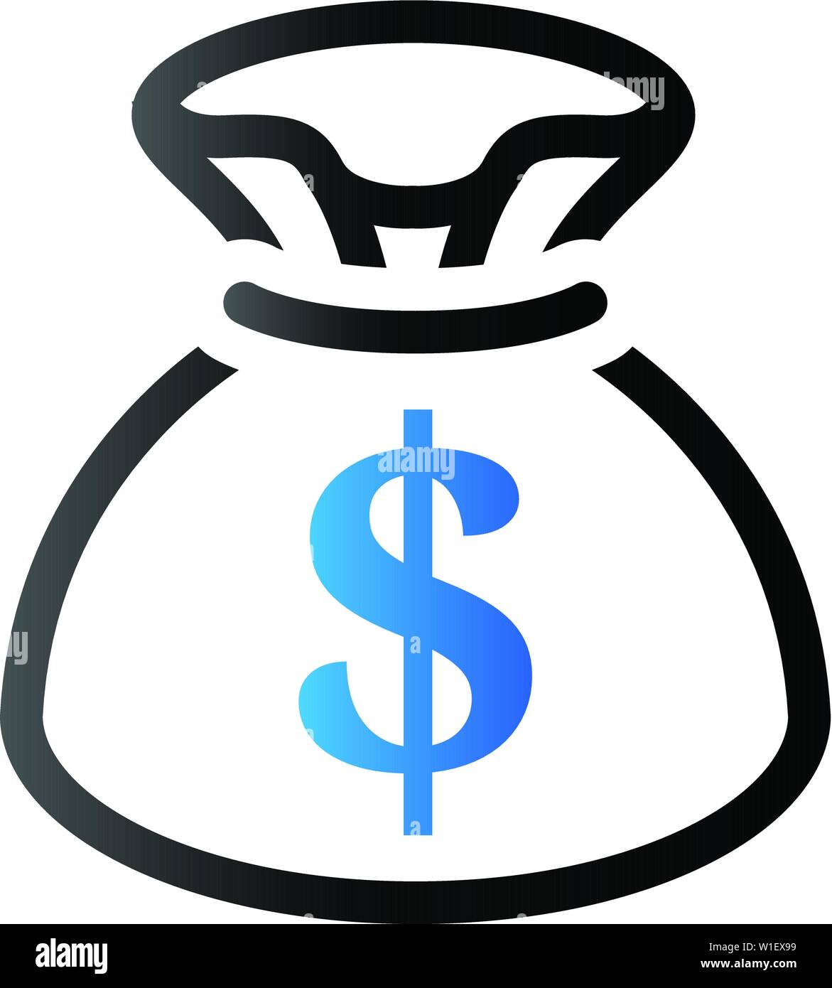 Money sack icon in duo tone color. Finance wealth banking Stock Vector ...