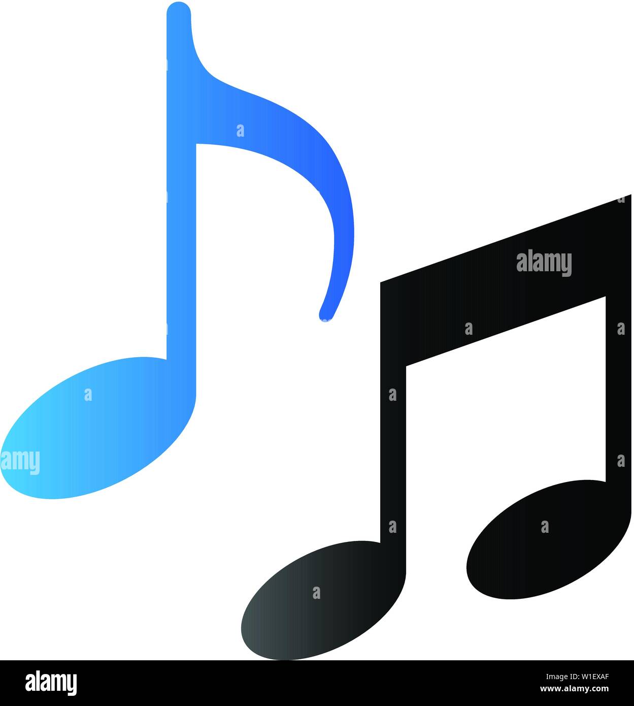 Music notes icon in duo tone color. Musical crotchets quaver Stock ...