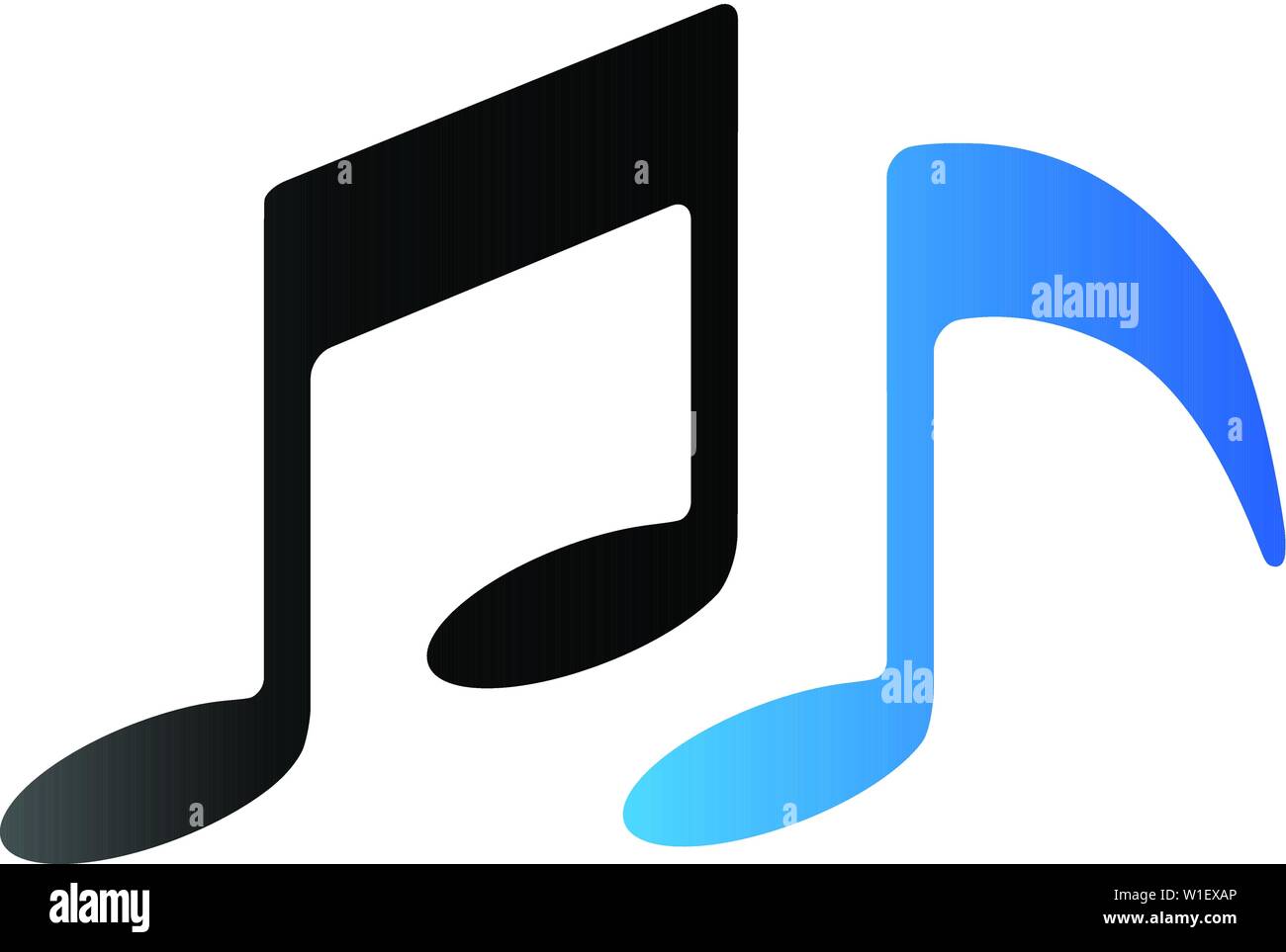 Music notes icon in duo tone color. Musical crotchets quaver Stock ...