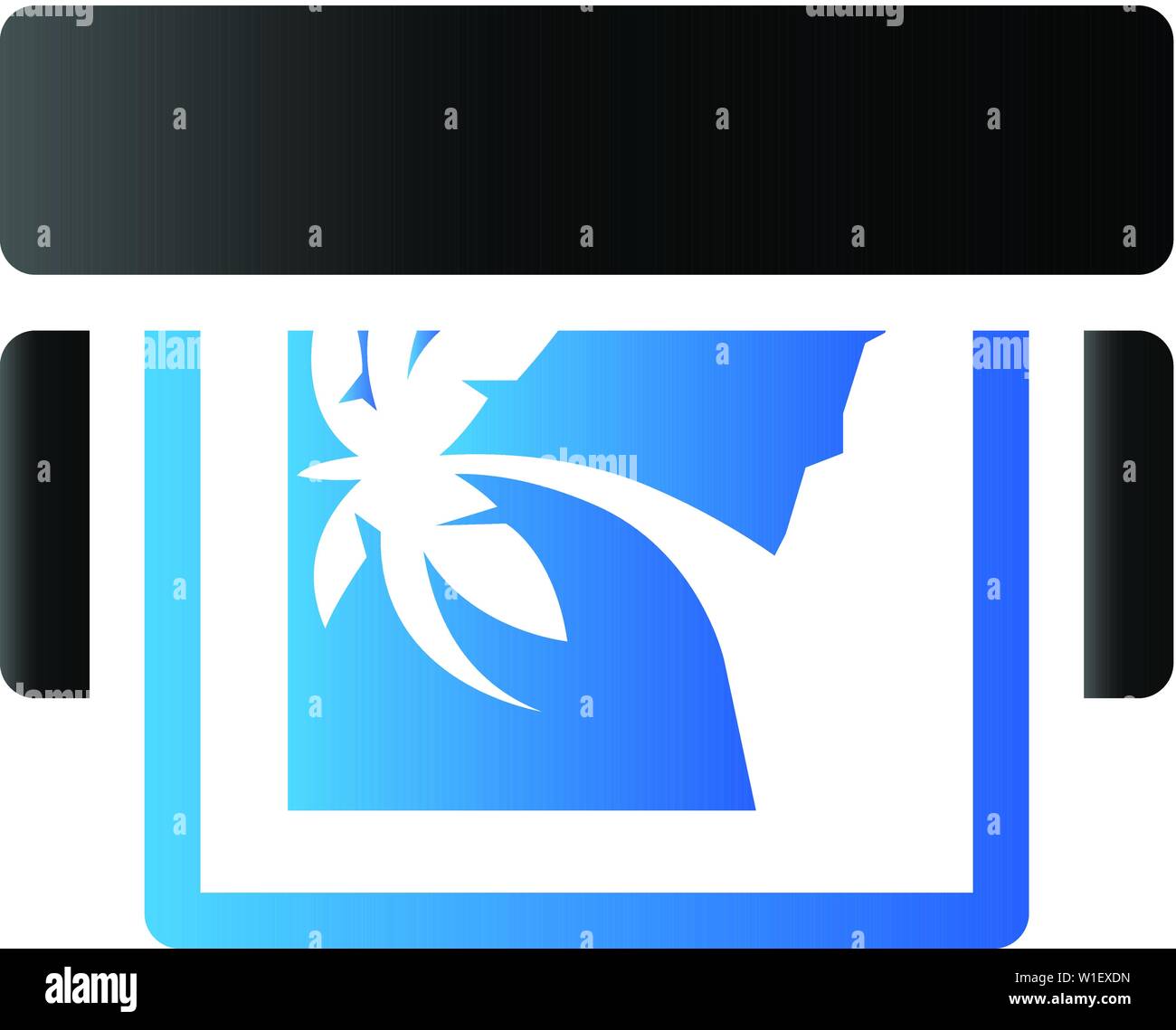 Offset printing icon in duo tone color. Print shop service publisher ...