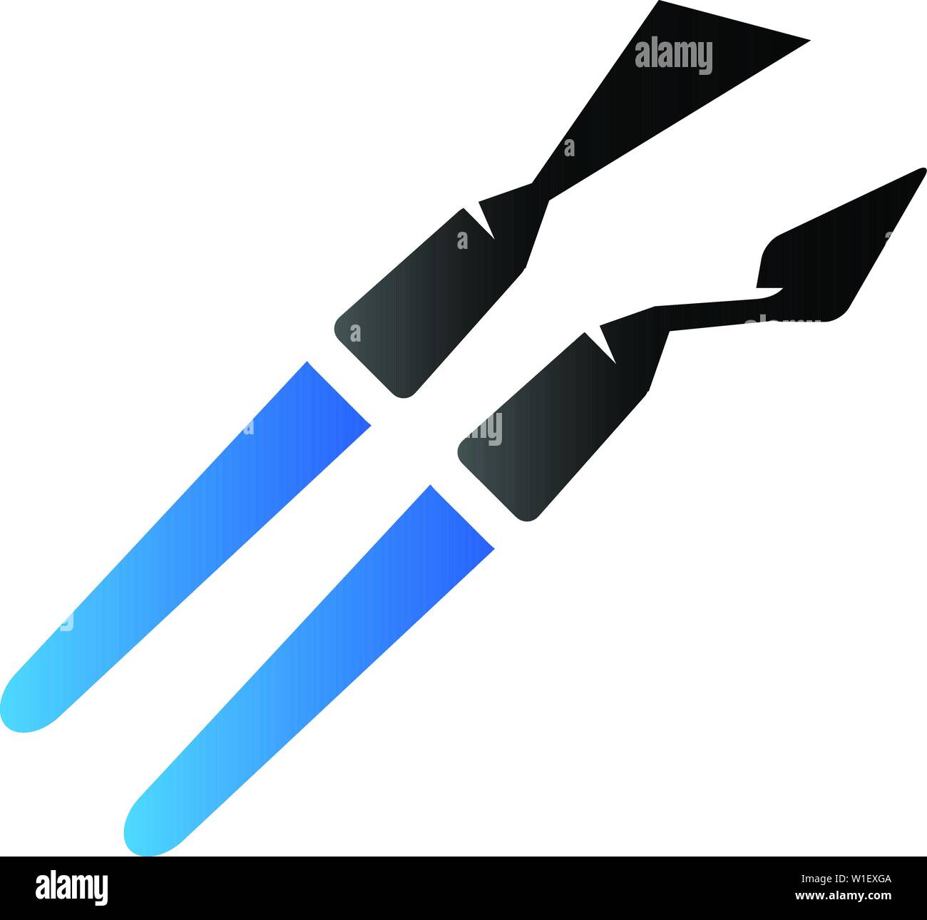 Wood painting hand in blue Stock Vector Images - Alamy