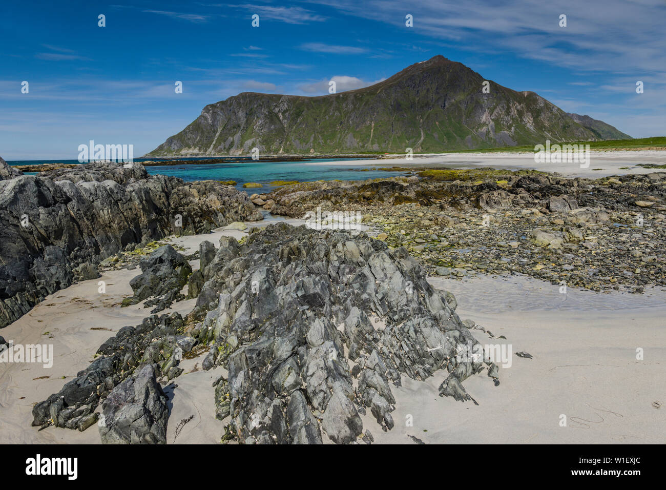 Flakstad beach, Ramberg, Lofoten islands, Norway Stock Photo - Alamy