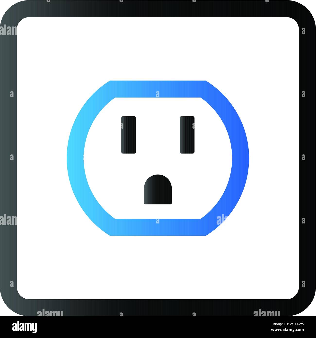Electrical outlet icon in duo tone color. Electronic connect plug Stock ...
