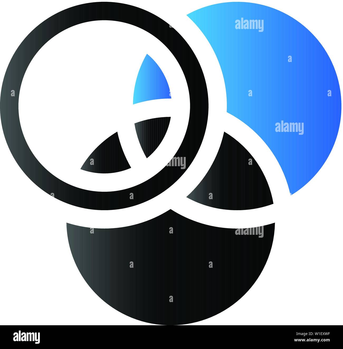 Color wheels icon in duo tone color. Vector illustration Stock Vector ...