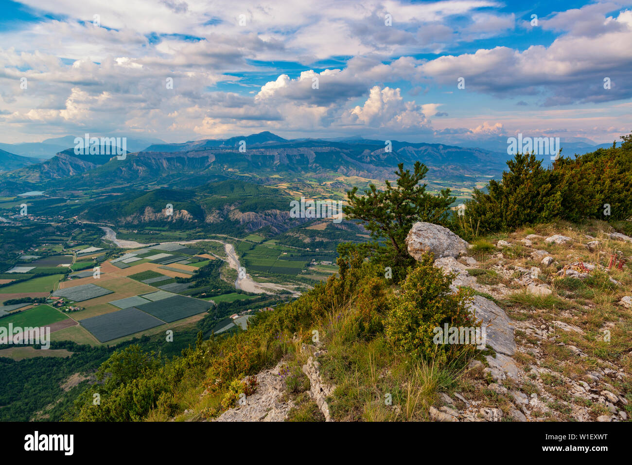 Beautiful Provence, France. Colorful landscape with bright sky ...