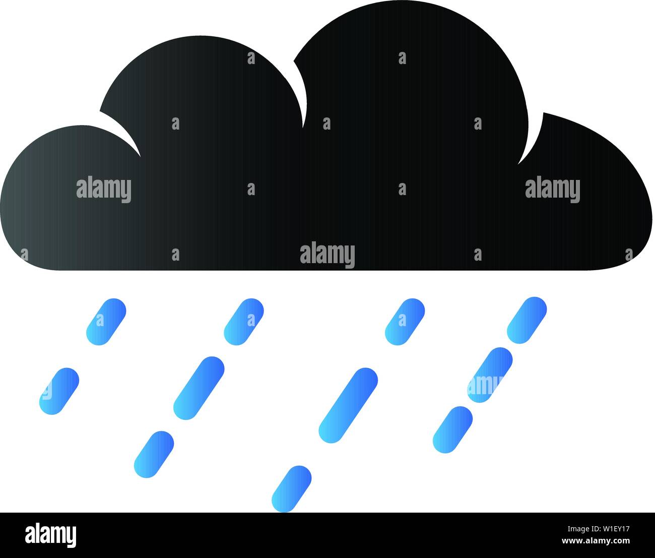 Weather overcast partly rain icon in duo tone color. forecast raining ...