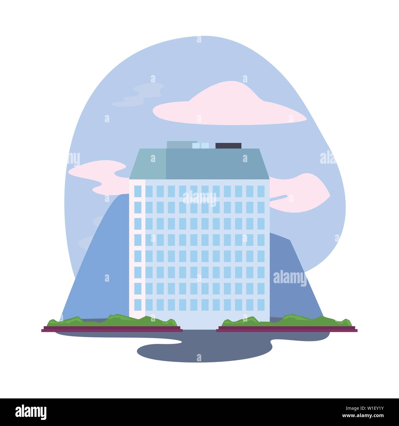futuristic building urban tower icon vector illustration Stock Vector ...