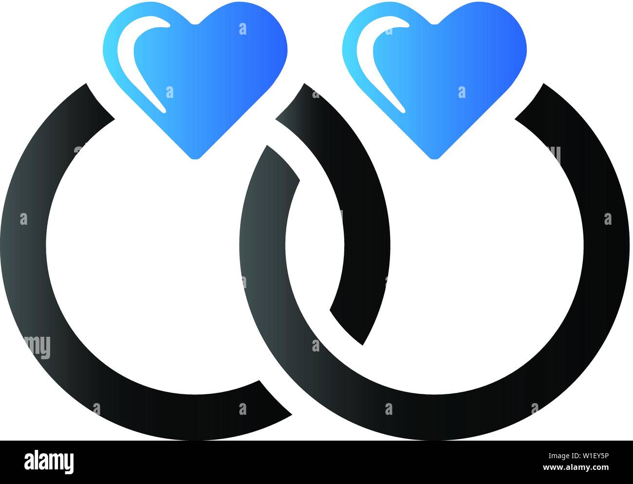 Two wedding rings in Stock Vector Images - Alamy