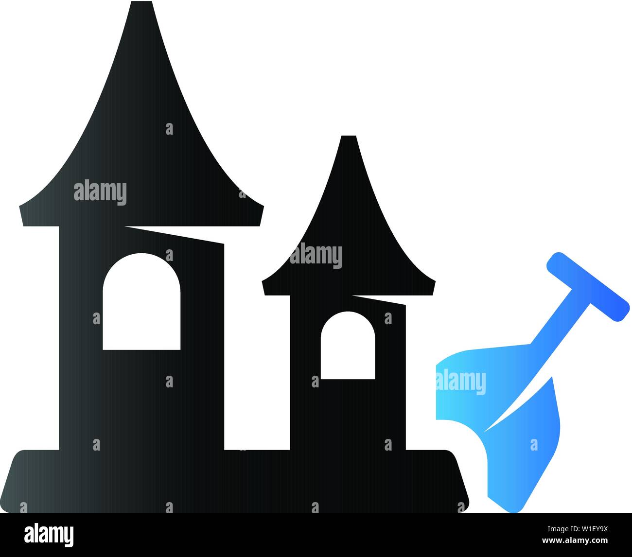 Blue sign in sand Stock Vector Images - Alamy