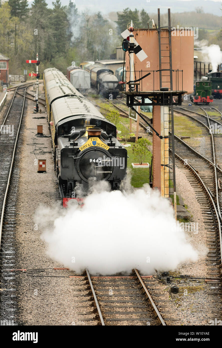 GWR Class 9400 pannier tank No 9466 at Buckfastleigh during the South ...