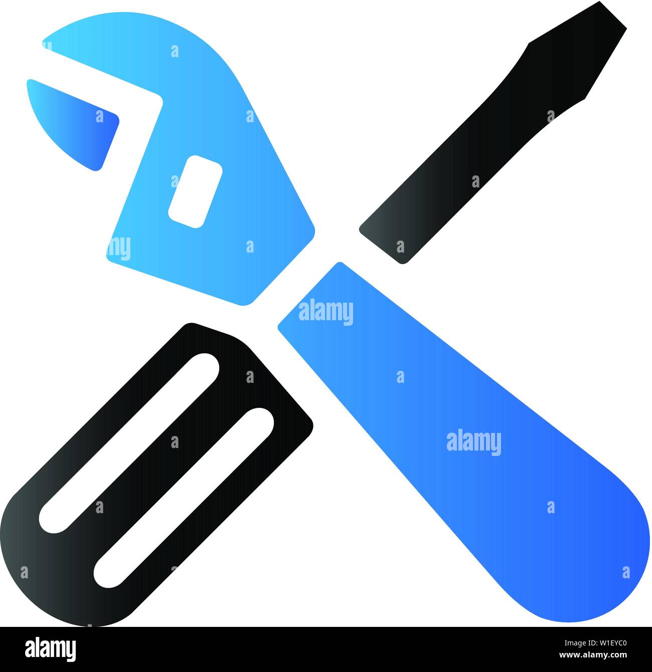 Mechanic tools icon in duo tone color. Wrench screw driver mechanic ...