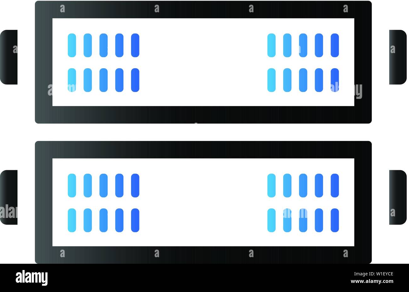 Server rack icon in duo tone color. Computer data file hosting Stock ...