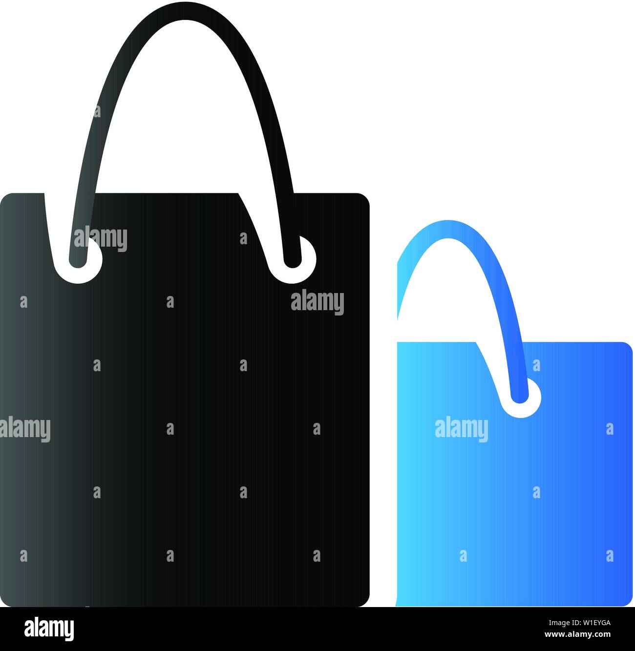 Two shopping bags icon Stock Vector Images - Alamy