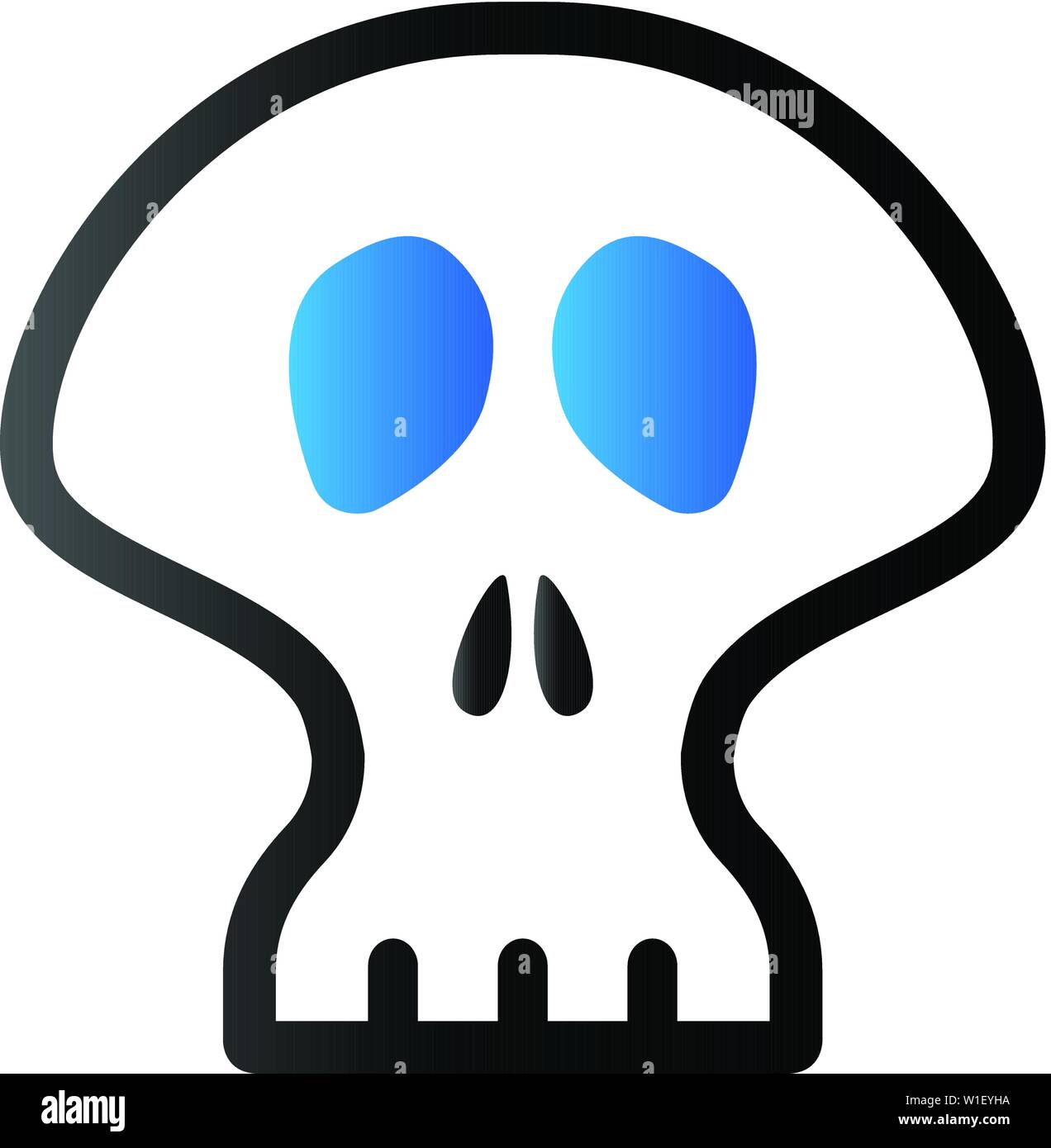 Skeleton icon in duo tone color. Skull Halloween decoration Stock ...