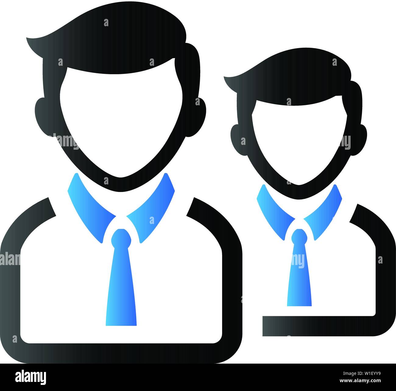 Two tone tie Stock Vector Images - Alamy