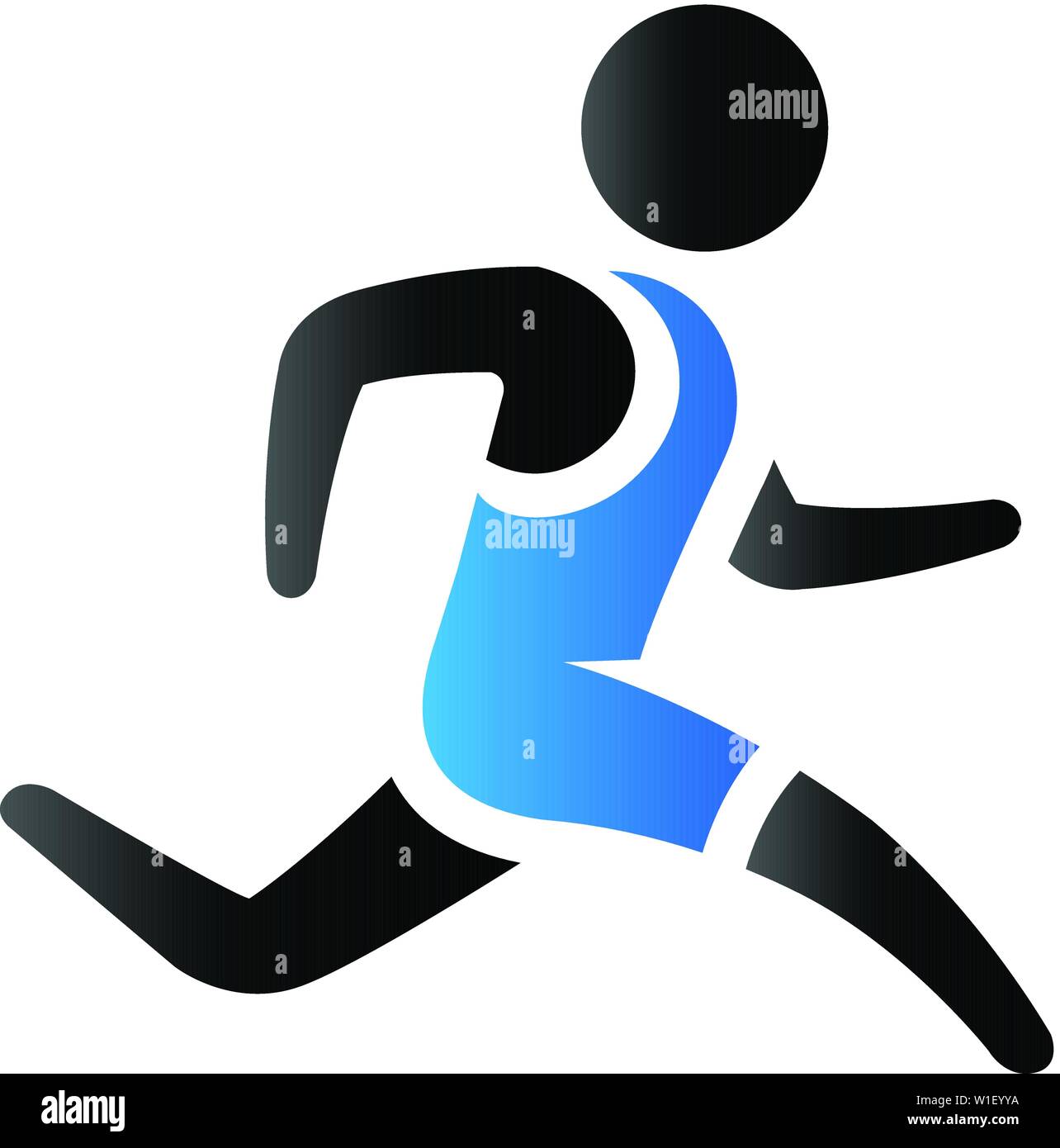 Running athlete icon in duo tone color. Marathon triathlon sport Stock ...