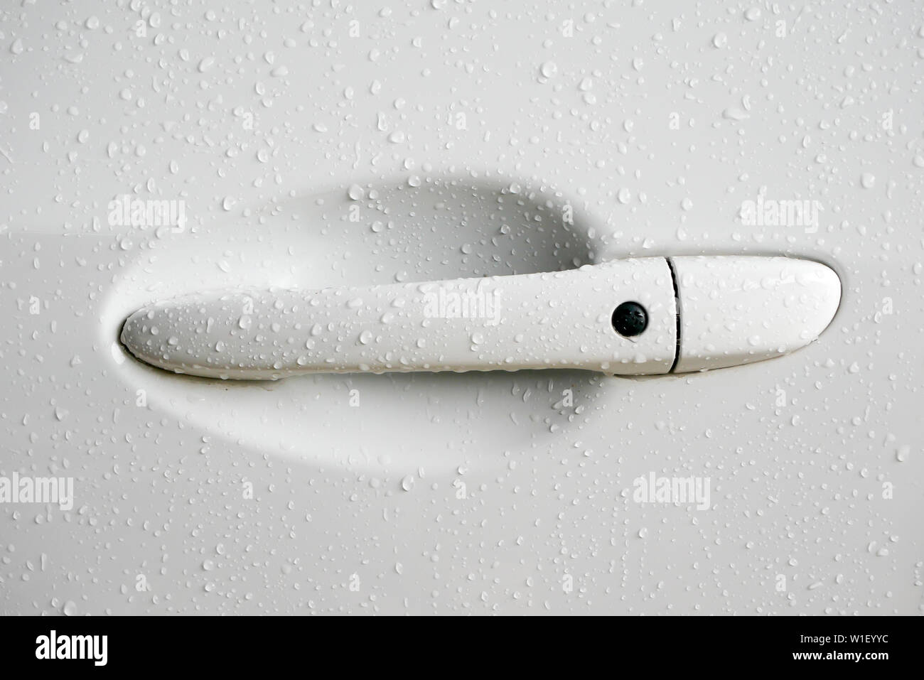 water drop on white background drops of rain on car Stock Photo - Alamy