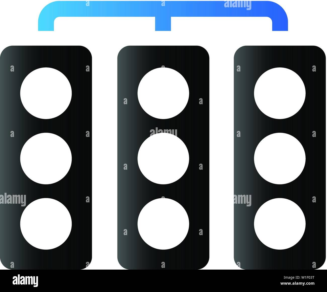 Red light sign icon in duo tone color. Traffic road signal Stock Vector ...