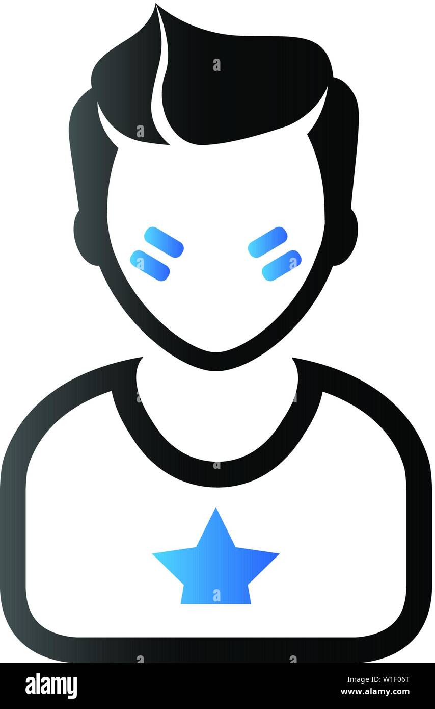 Football fans avatar icon in duo tone color. Sport spectator fans Stock ...