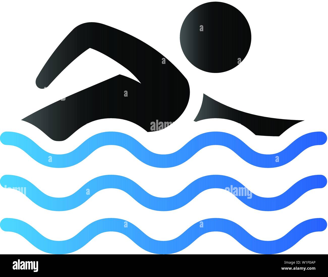 Man swimming icon in duo tone color. Athlete triathlon sport Stock ...