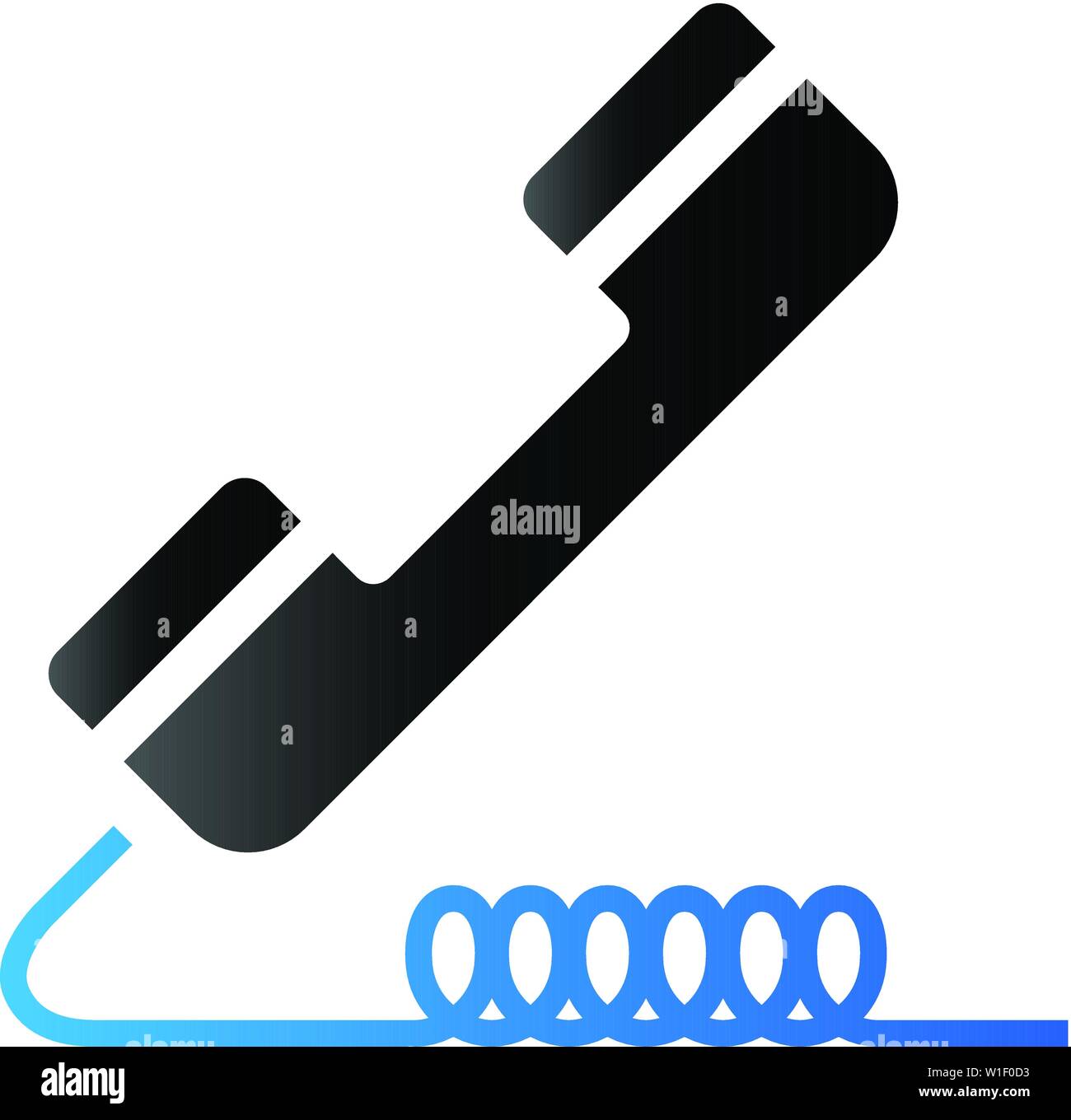 Landline telephone icon in duo tone color. Communication local vintage ...