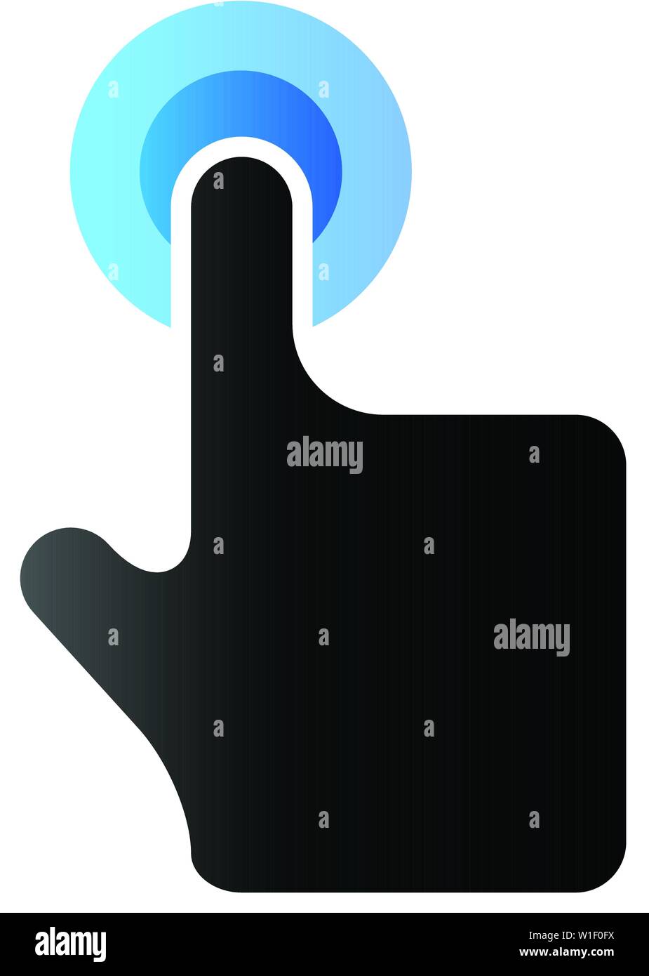 Finger gesture icon in duo tone color. Gadget touch pad smartphone ...