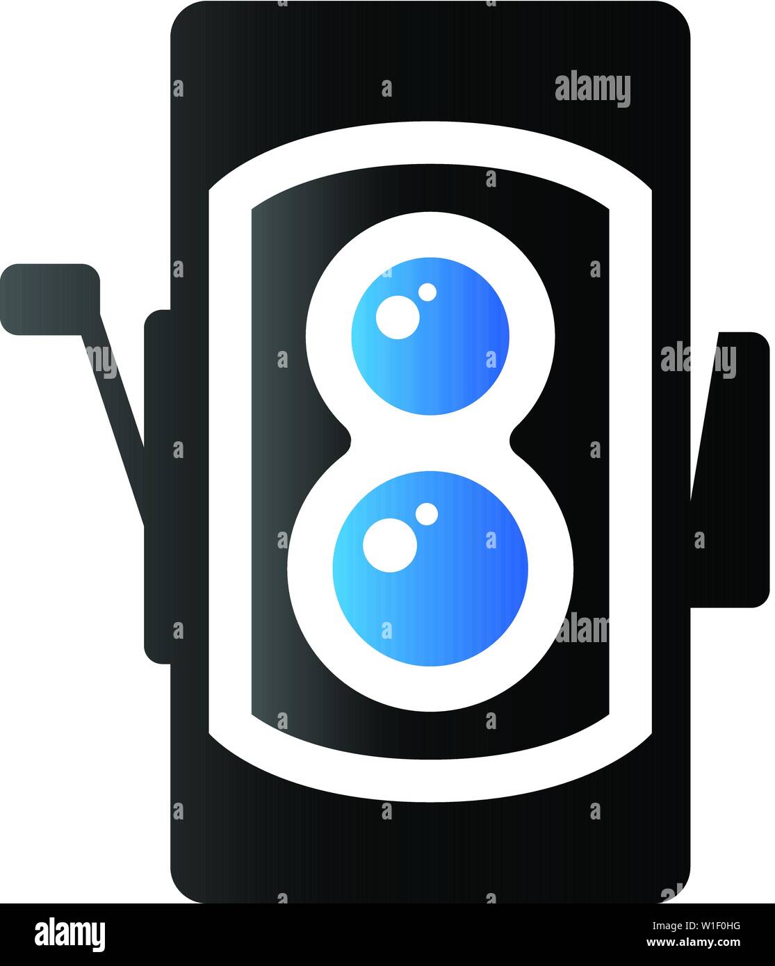 Twin lens reflex camera icon in duo tone color. Vintage retro ...