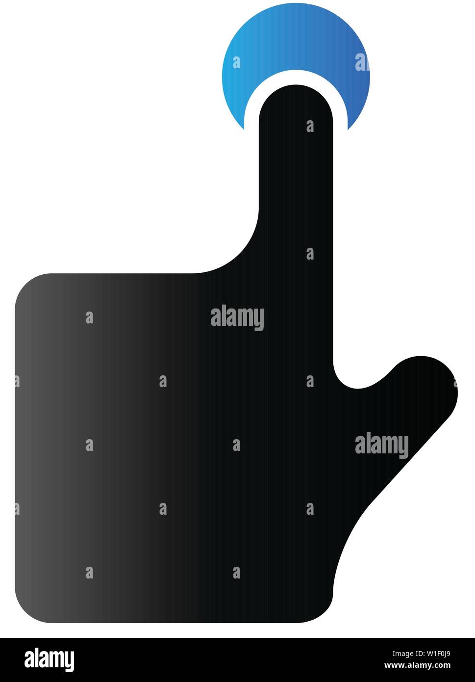 Finger gesture icon in duo tone color. Gadget touch pad smartphone ...