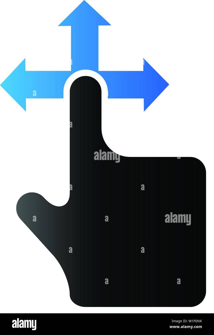 Finger gesture icon in duo tone color. Gadget touch pad smartphone ...