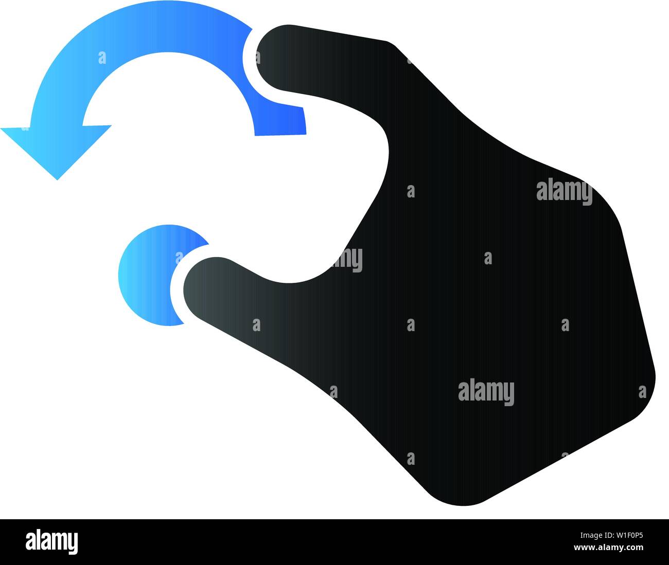 Finger gesture icon in duo tone color. Gadget touch pad smartphone ...