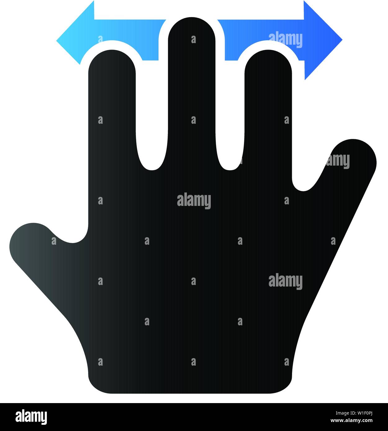 Finger gesture icon in duo tone color. Gadget touch pad smartphone ...