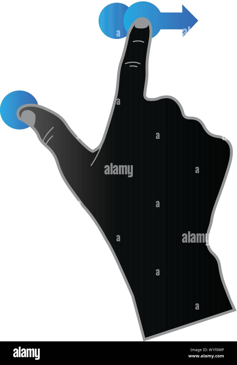 Finger gesture icon in duo tone color. Gadget touch pad smartphone ...