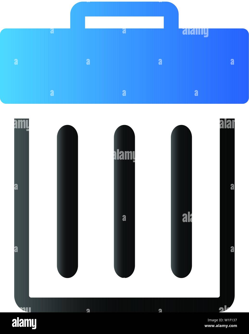 Trash bin icon in duo tone color. Garbage can clean office bucket Stock ...