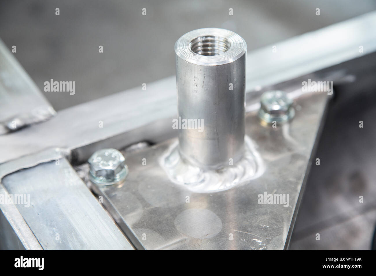 precision part for steel frame Stock Photo - Alamy