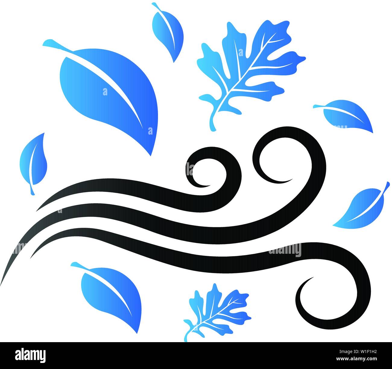 Windy wind vector windy day beauty Stock Vector Images - Alamy