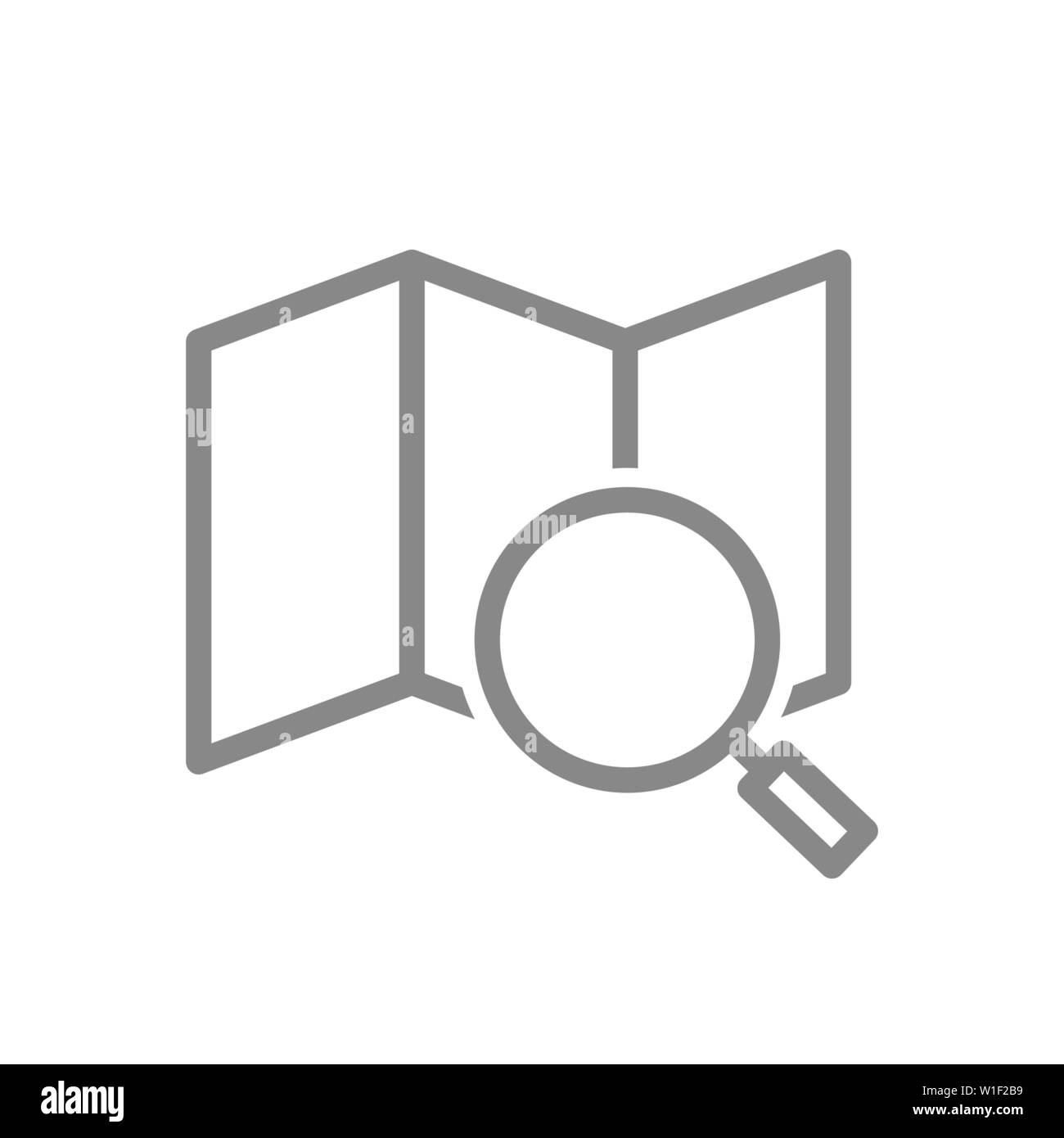 Magnifying glass map Black and White Stock Photos & Images - Alamy