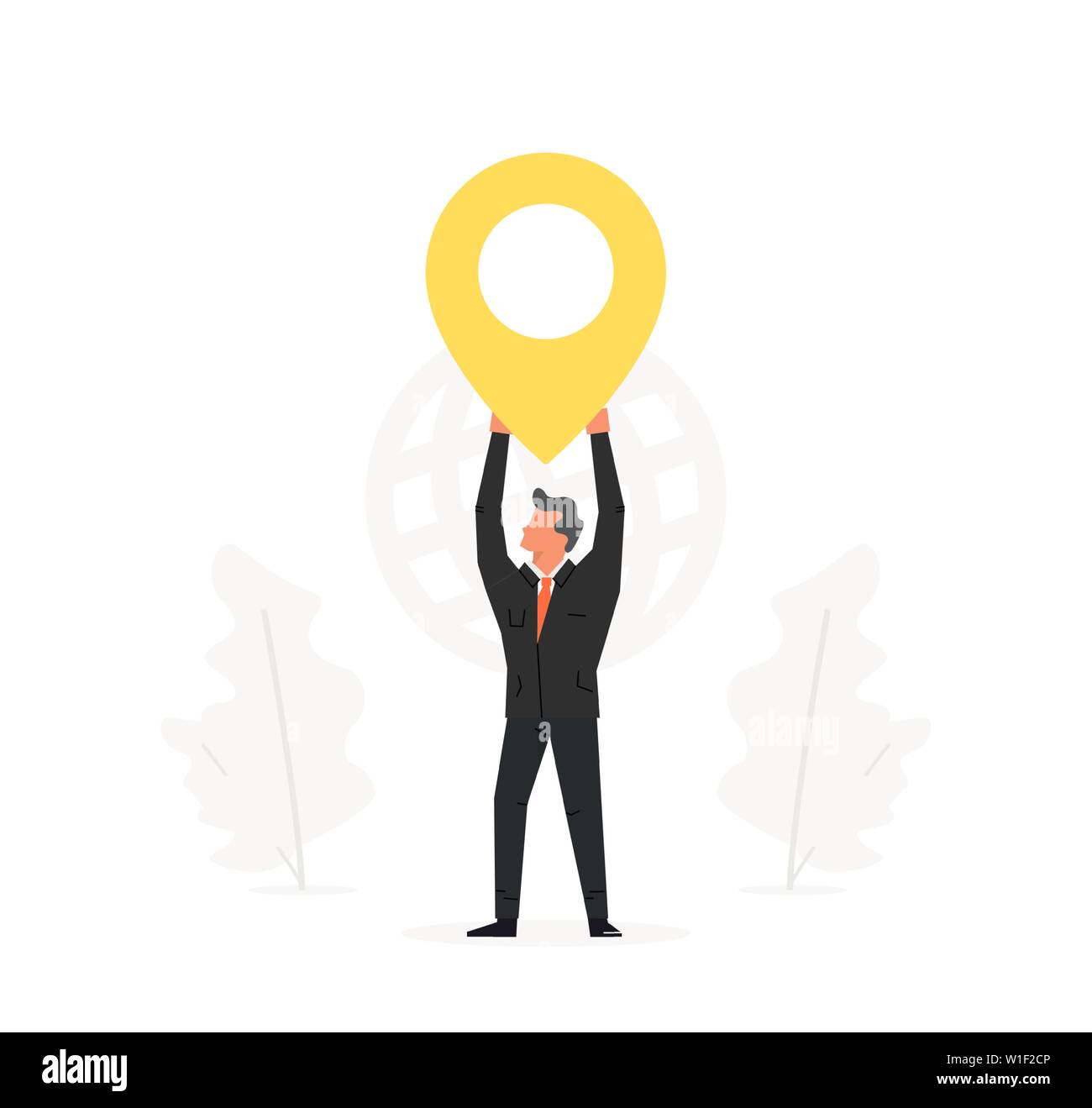 Executive holding map Stock Vector Images - Alamy