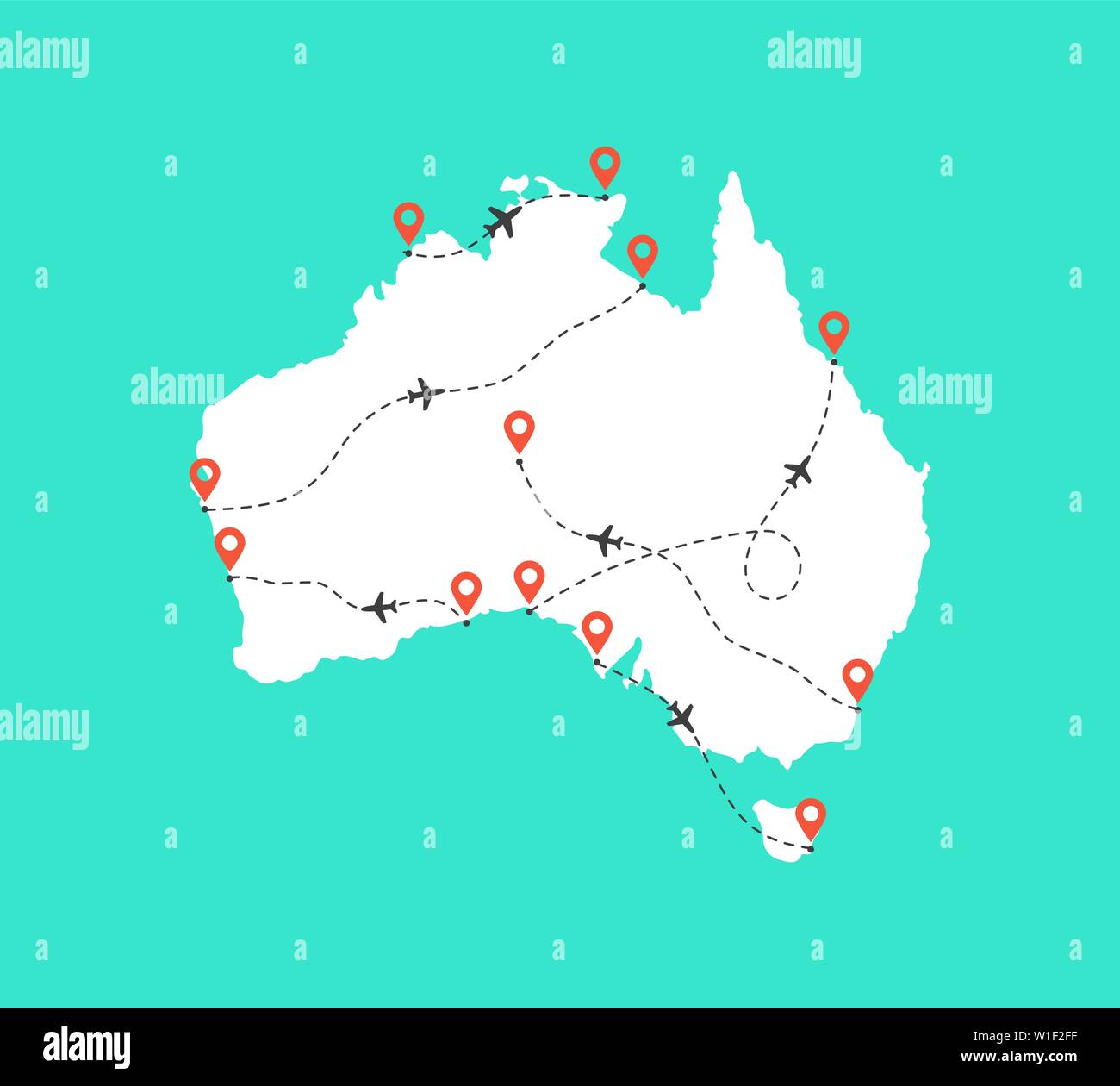 Flight paths map hi-res stock photography and images - Alamy