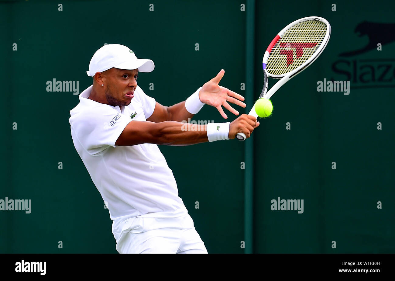 Jay Clarke in action on day two of the Wimbledon Championships at the ...