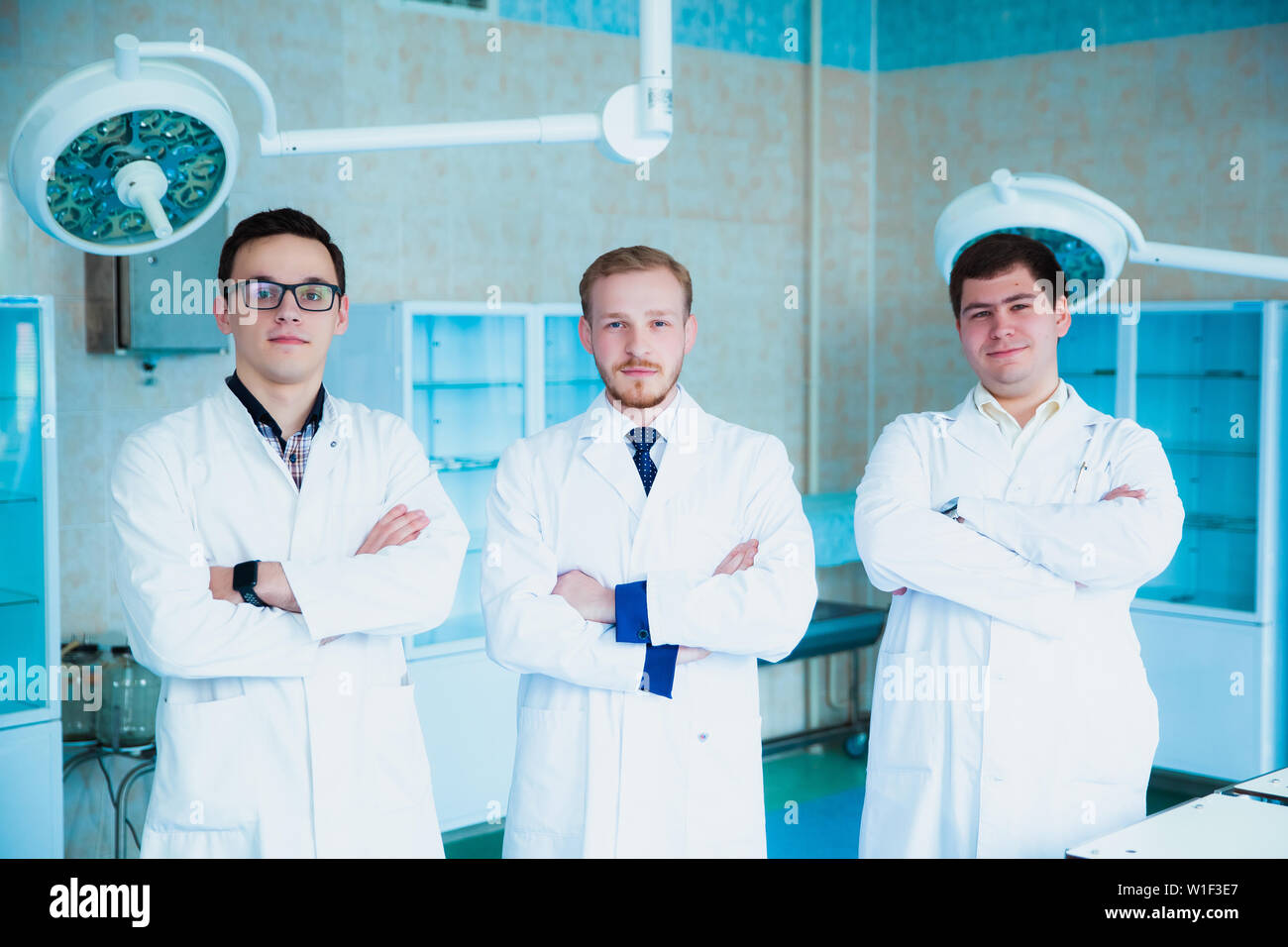 medicine. multinational people - doctor, nurse and surgeon. a group of ...