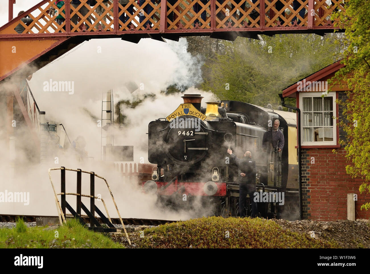 GWR Class 9400 pannier tank No 9466 at Buckfastleigh during the South ...
