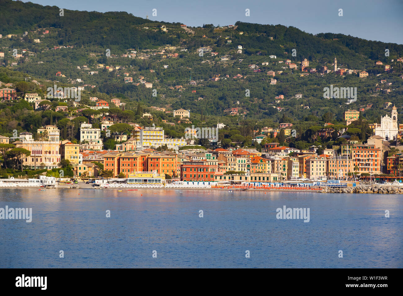 Santa Margherita Ligure, Italy from the sea Stock Photo - Alamy